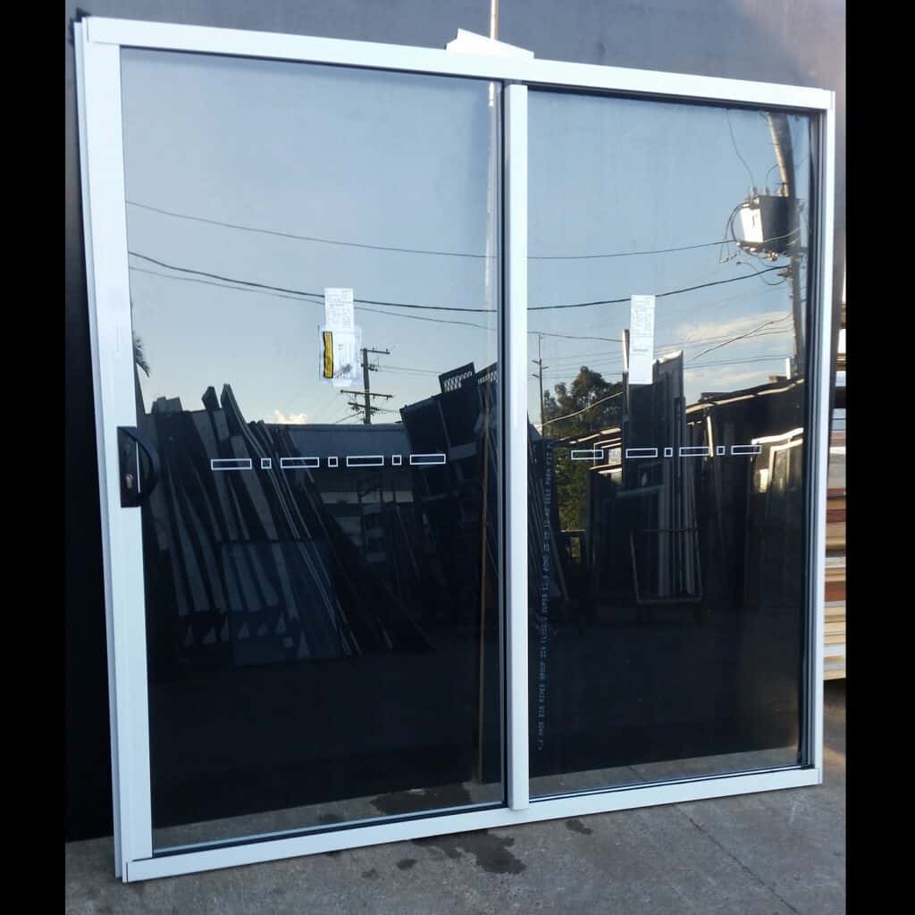 Sliding Aluminium Door - 2100h x 2110w Brand New w/ Clear Glass ...